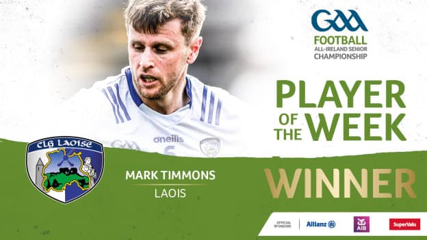 Mark Timmons voted GAA.ie Footballer of the Week