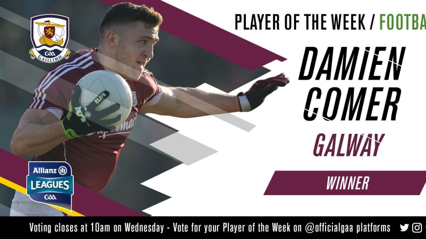 Damien Comer voted GAA.ie Footballer of the Week