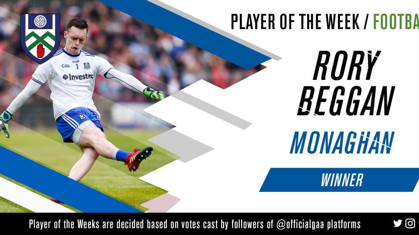 Rory Beggan voted GAA.ie Footballer of the Week