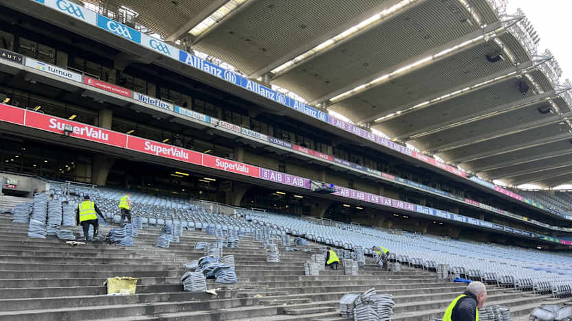Cusack Stand redevelopment work under way