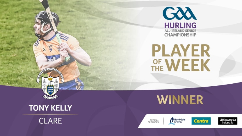 Tony Kelly voted GAA.ie Hurler of the Week
