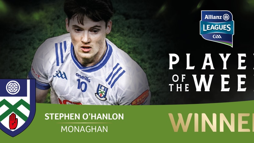 Stephen O'Hanlon voted GAA.ie Footballer of the Week