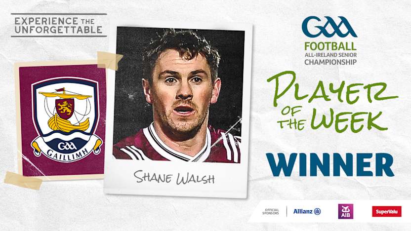 Shane Walsh voted GAA.ie Footballer of the Week
