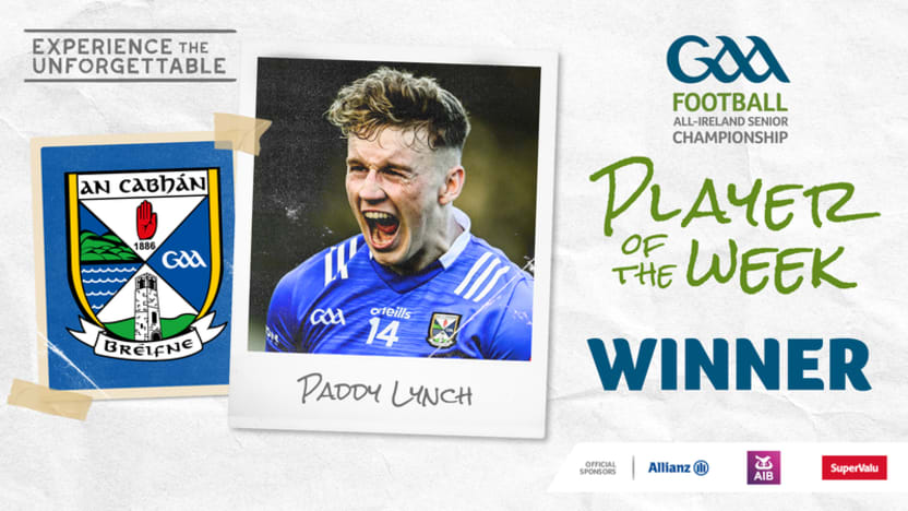 Paddy Lynch voted GAA.ie Footballer of the Week