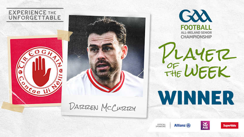 Darren McCurry voted GAA.ie Footballer of the Week