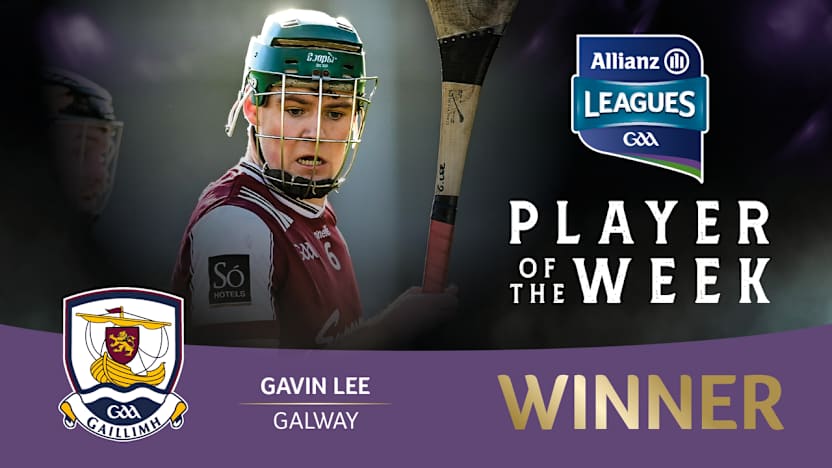 Gavin Lee voted GAA.ie Hurler of the Week