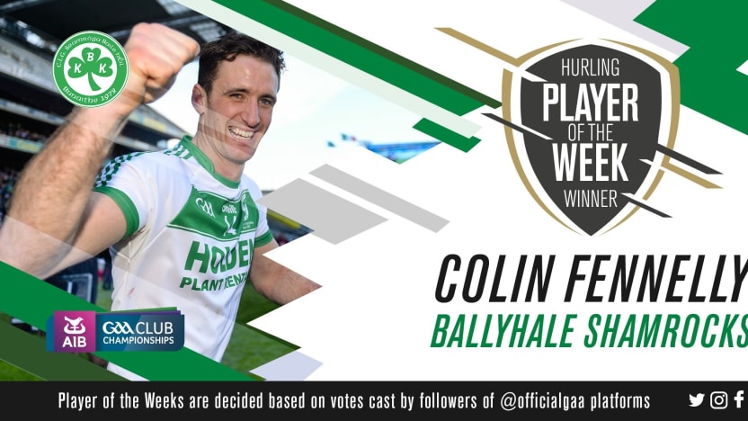 Colin Fennelly voted GAA.ie Hurler of the Week