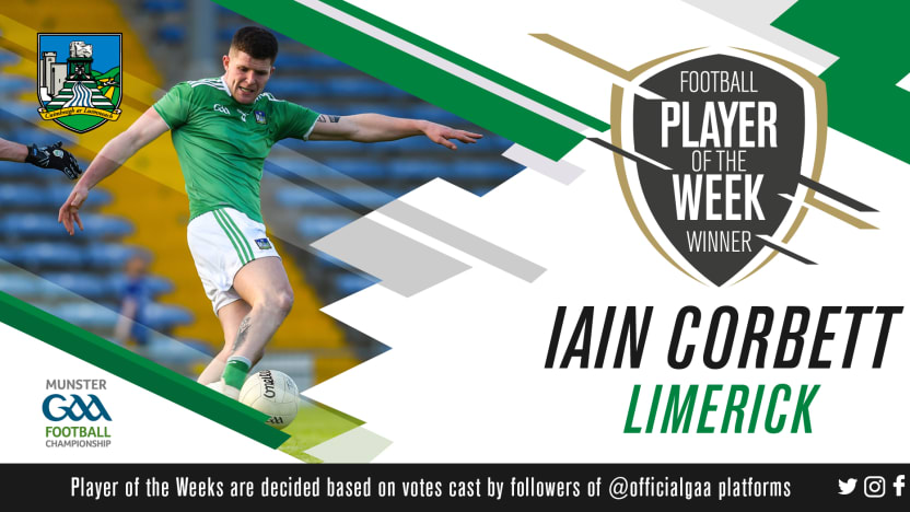 Iain Corbett voted GAA.ie Footballer of the Week
