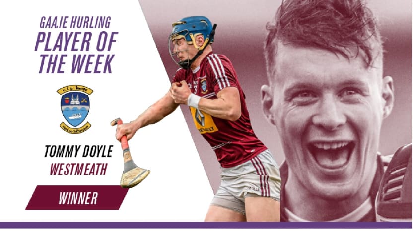 Tommy Doyle voted GAA.ie Hurler of the Week