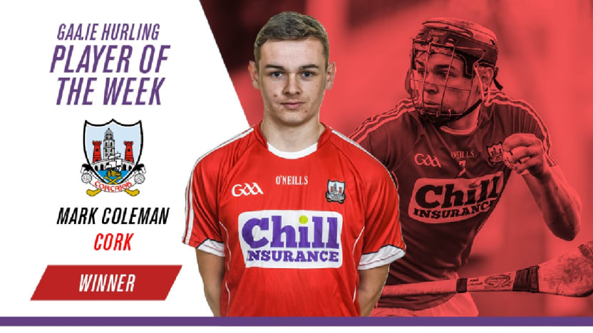 Mark Coleman voted GAA.ie Hurler of the Week