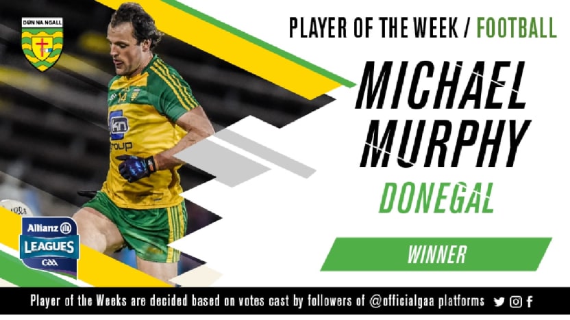 Michael Murphy voted GAA.ie Footballer of the Week