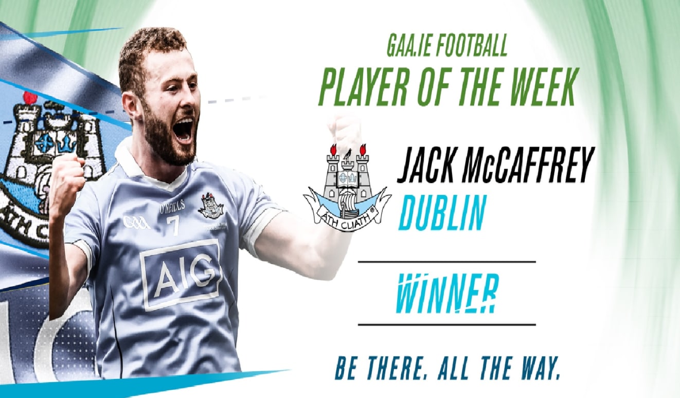 Jack McCaffrey voted GAA.ie Footballer of the Week
