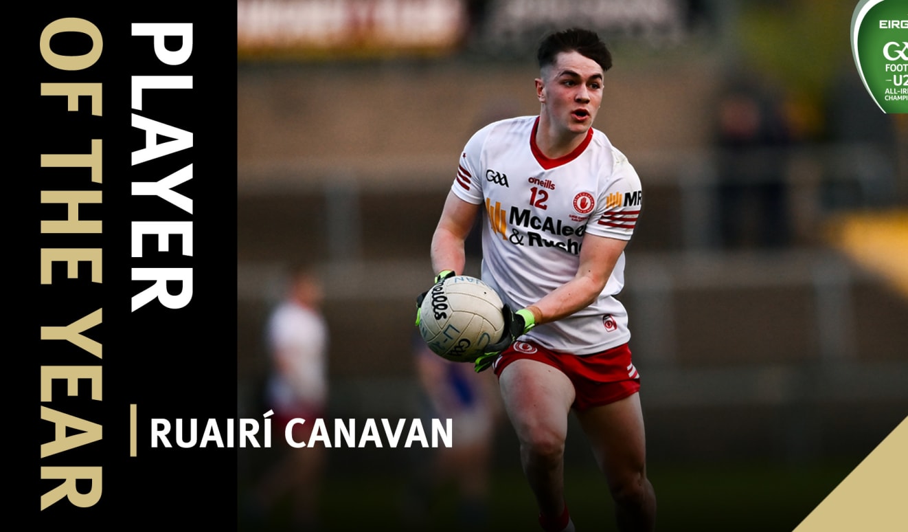 Ruairí Canavan the EirGrid U20 Footballer of the Year