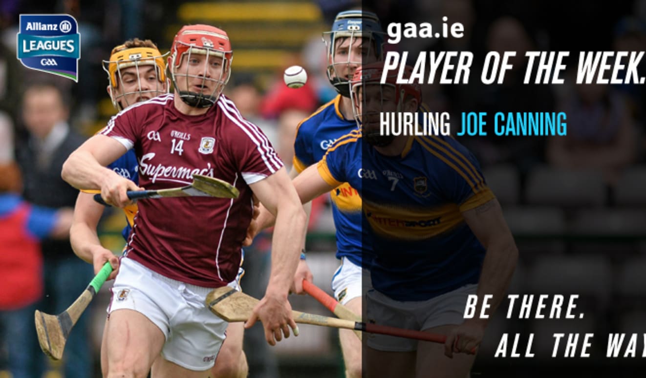 Joe Canning is the GAA.ie Hurling Player of the Week