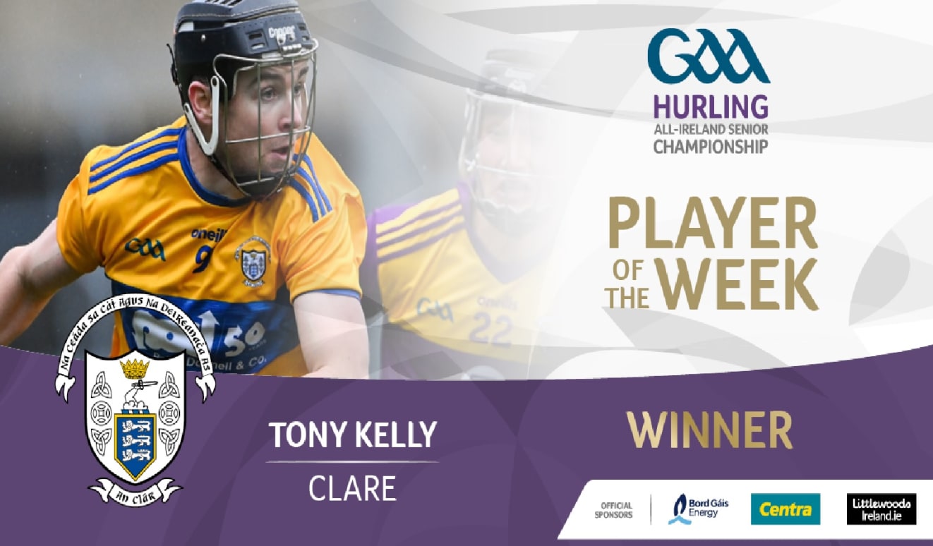 Tony Kelly voted GAA.ie Hurler of the Week