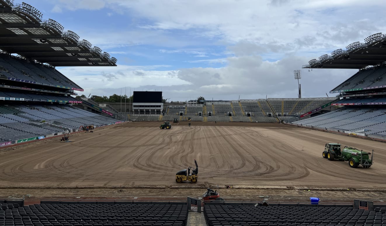 Croke Park pitch replacement under way