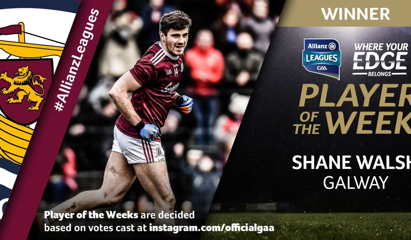 Shane Walsh voted GAA.ie Footballer of the Week