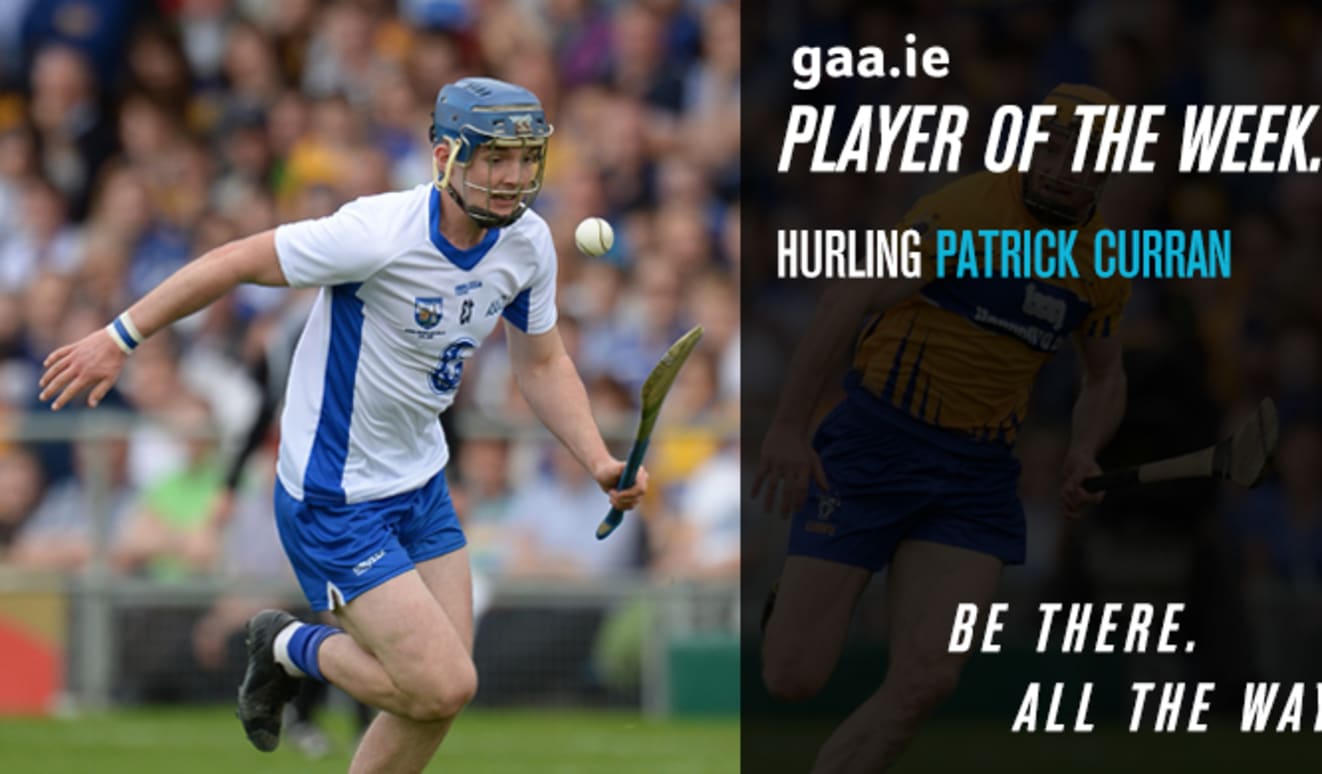 Patrick Curran voted GAA.ie Hurler of the Week