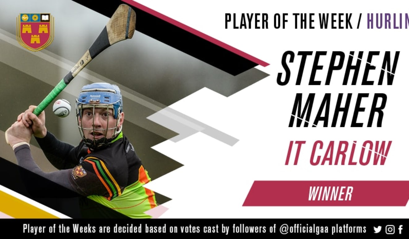 Stephen Maher voted GAA.ie Hurler of the Week