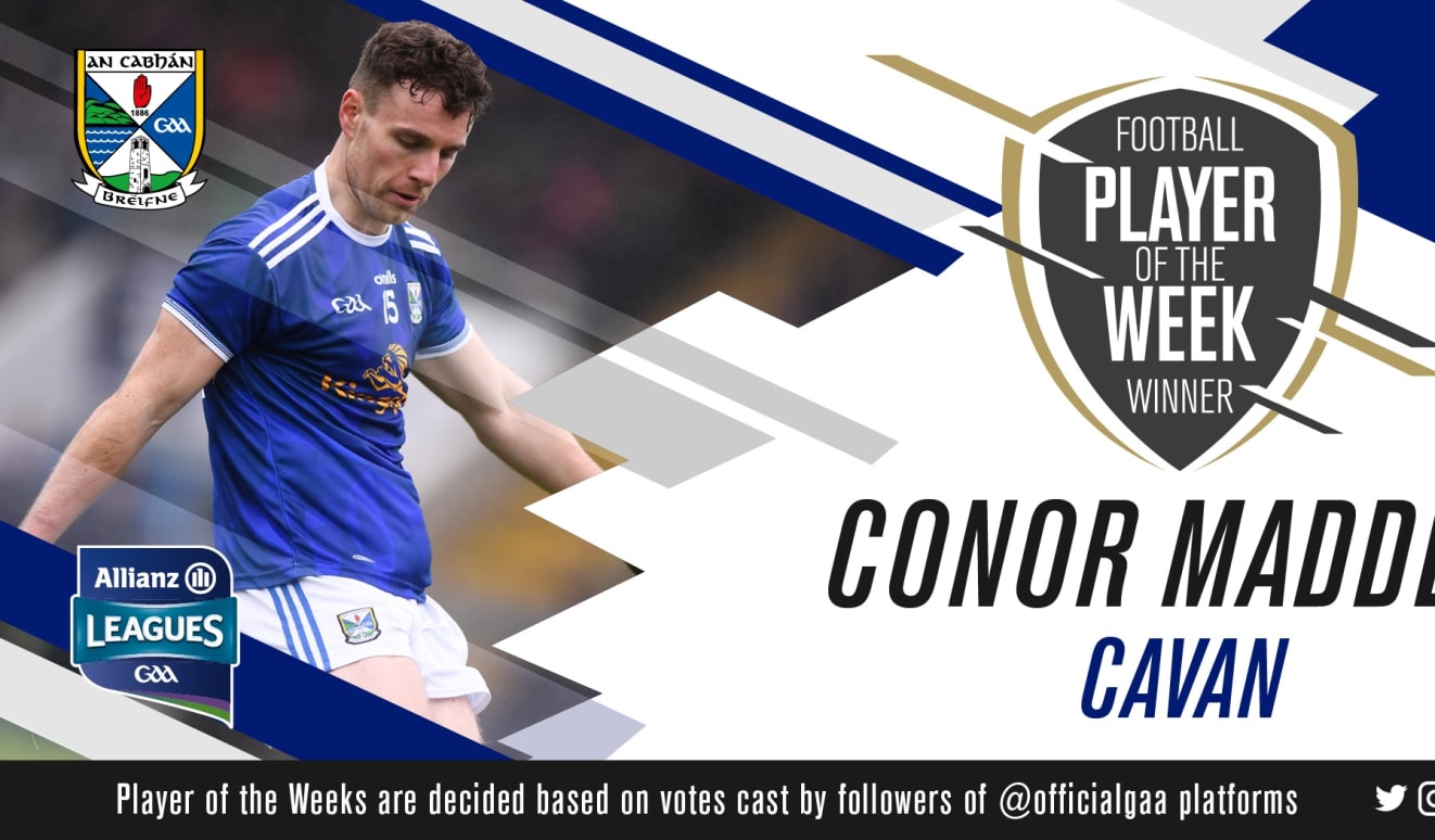 Conor Madden voted GAA.ie Footballer of the Week