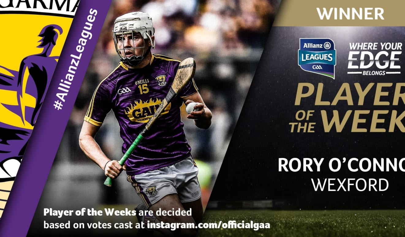 Rory O'Connor voted GAA.ie Hurler of the Week