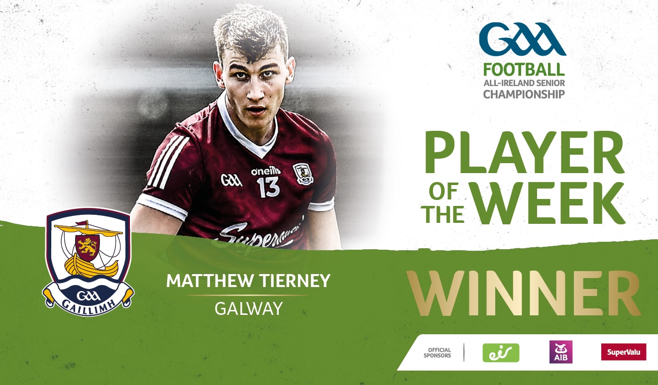 Matthew Tierney voted GAA.ie Footballer of the Week