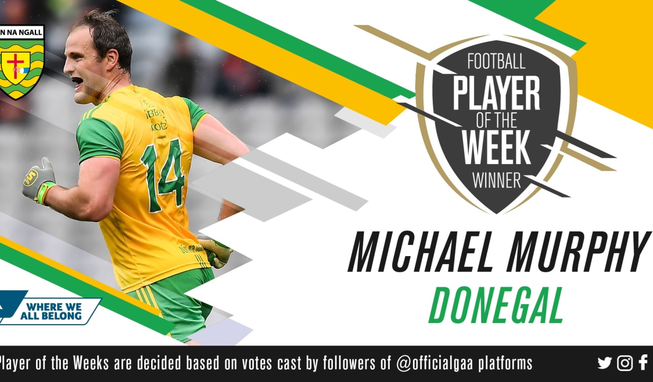 Michael Murphy voted GAA.ie Footballer of the Week