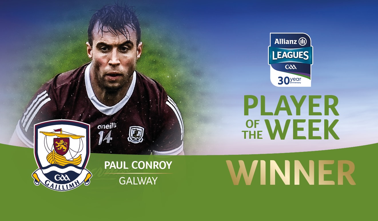 Paul Conroy voted GAA.ie Footballer of the Week