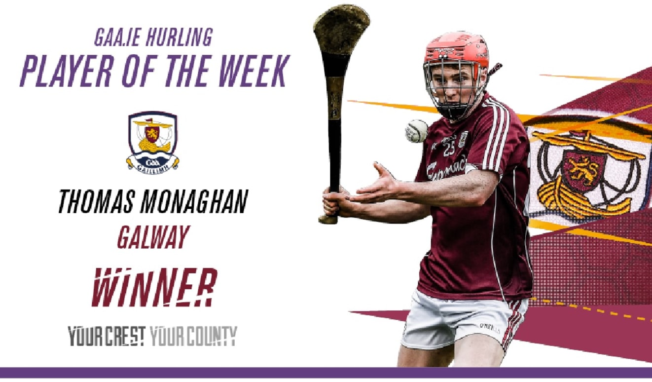 Thomas Monaghan voted GAA.ie Hurler of the Week