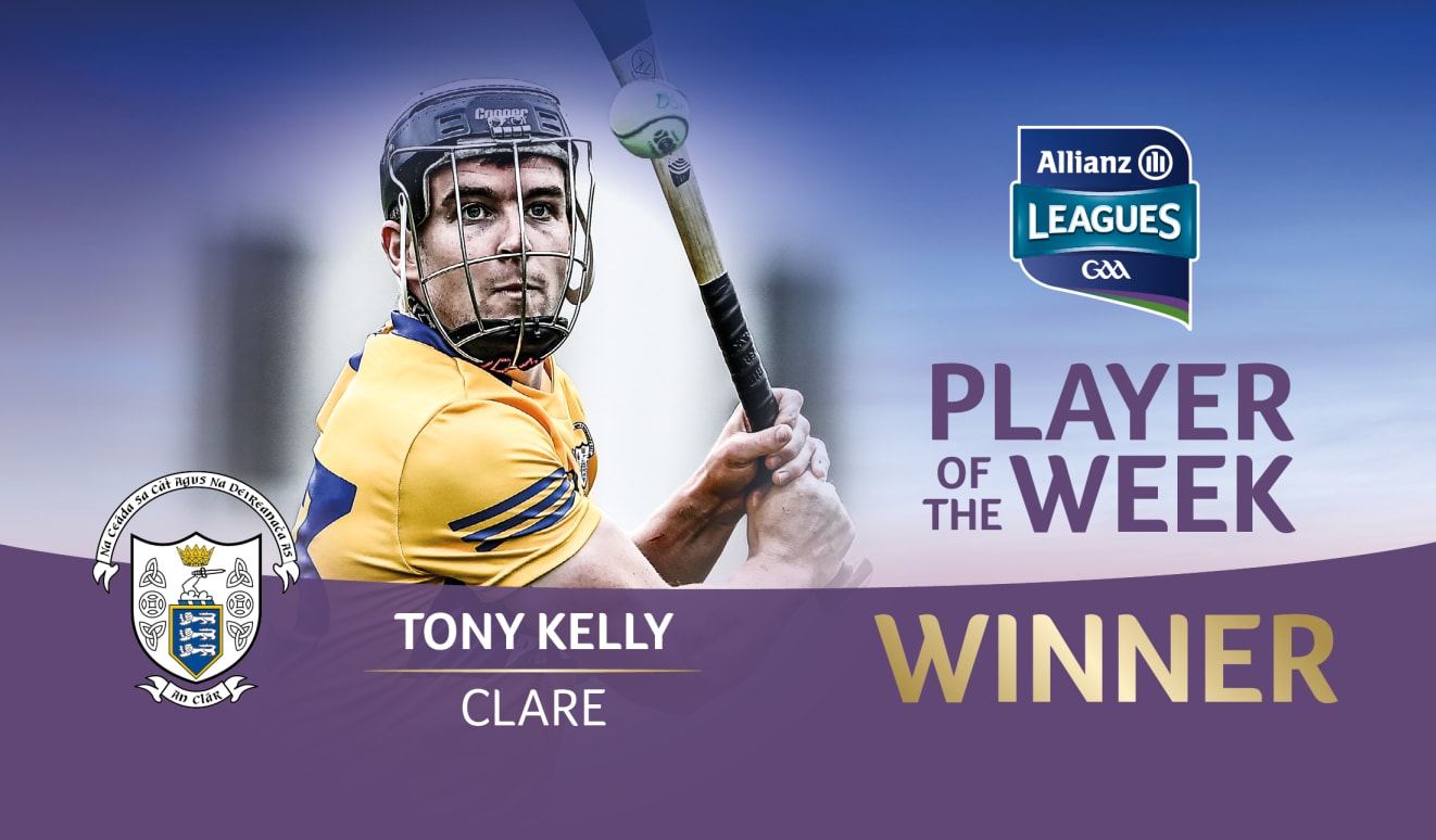Tony Kelly voted GAA.ie Hurler of the Week