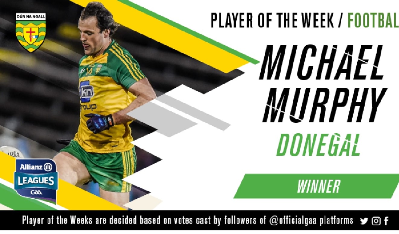 Michael Murphy voted GAA.ie Footballer of the Week